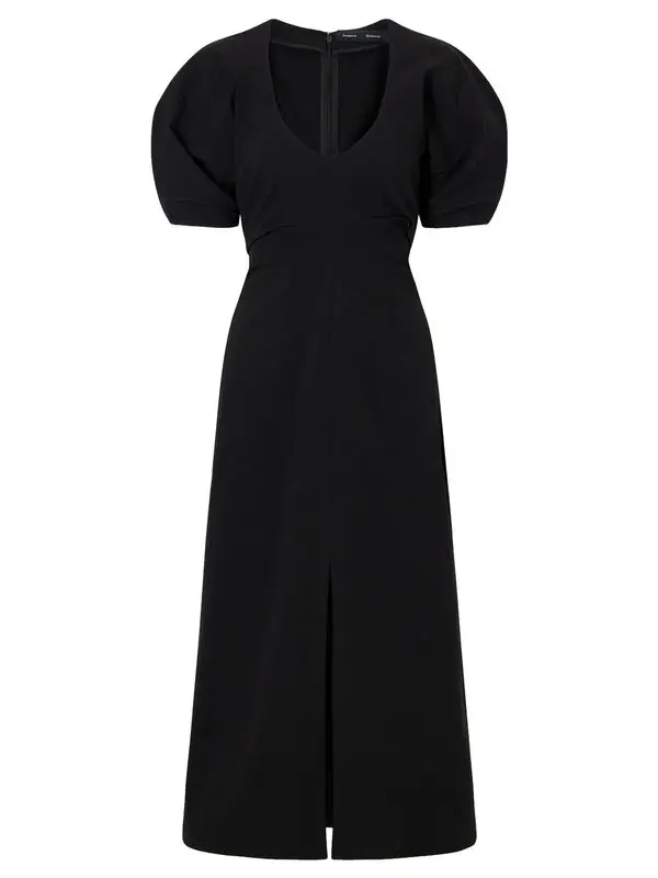 Proenza Schouler Clarissa Cotton-blend Jersey Midi Dress - Black