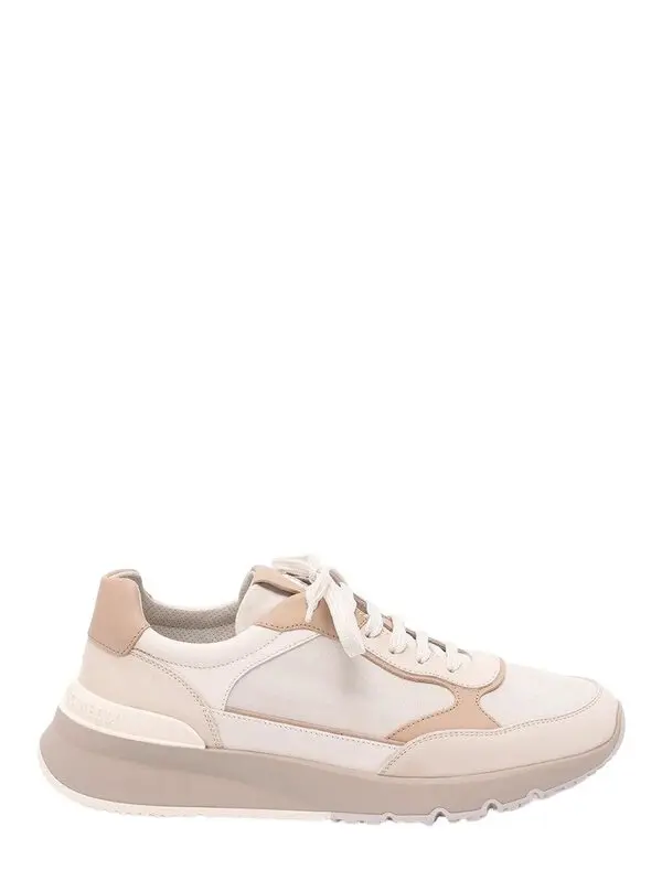 Brunello Cucinelli Calf Leather Lace-up Sneakers - Multicolor
