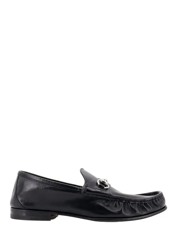 Gucci Lugano Leather Loafers - Black