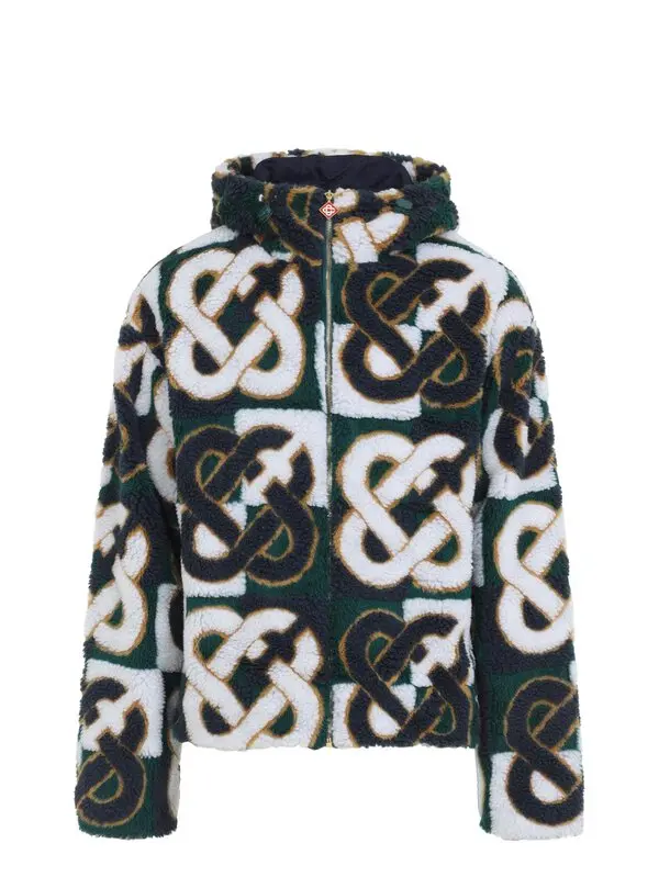 Casablanca Check Monogram Fleece Jacket - Multicolor