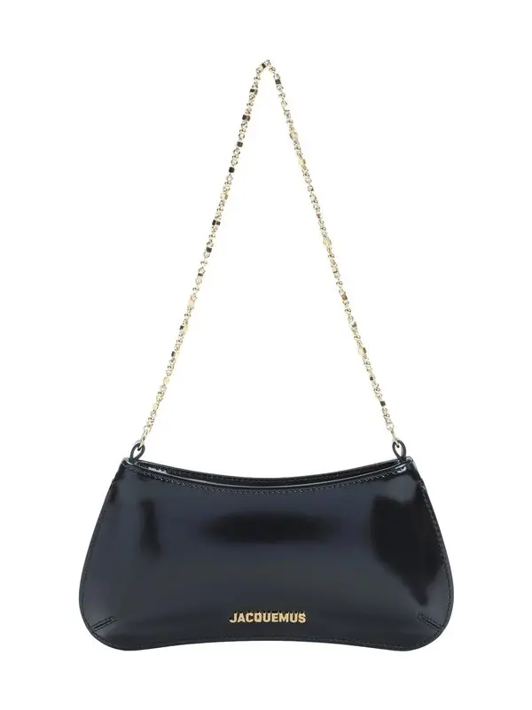 Jacquemus Le Petit Bisou Chaine Handbag - Black