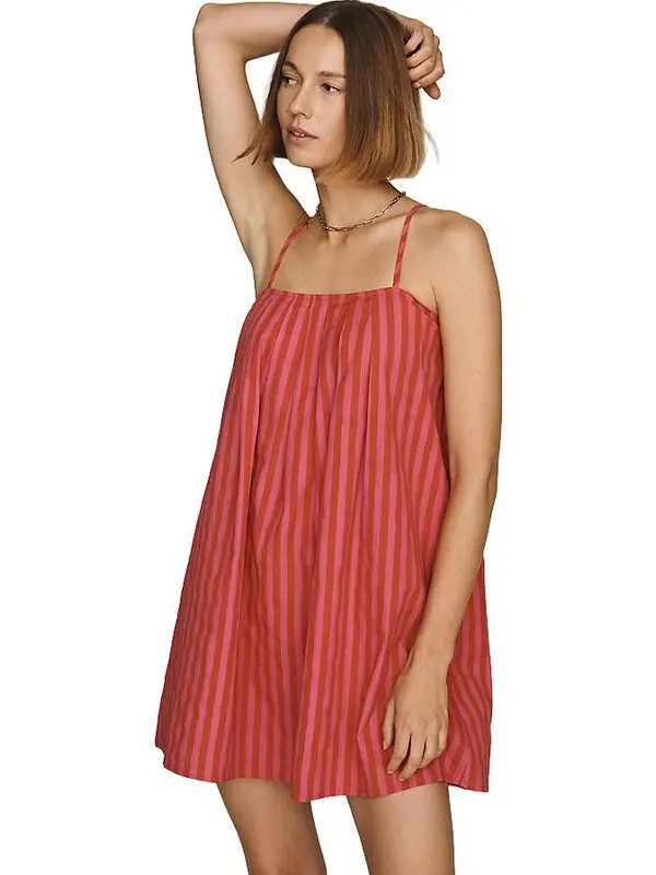 RAISONNEL Square-neck Mini Dress - Pink Pattern