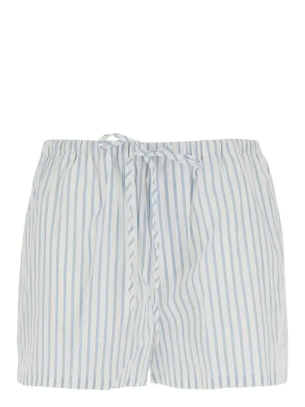 DUNST Striped Lounge Shorts - Blue
