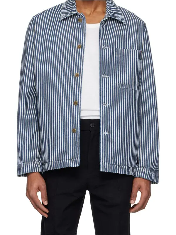 A.p.c. Raphael Striped Jacket - Blue