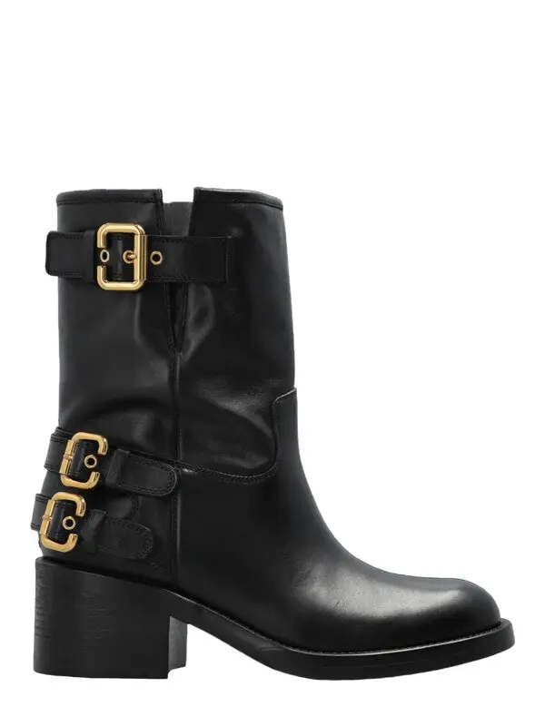Chloé Dakota Buckled Ankle Boots - Black