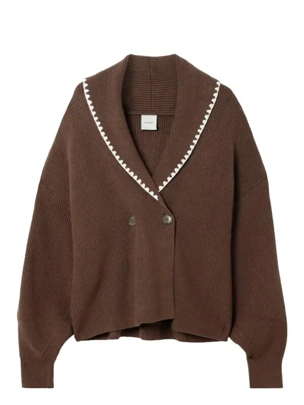 Varley Long-sleeved Cardigan With Shawl Collar - Green