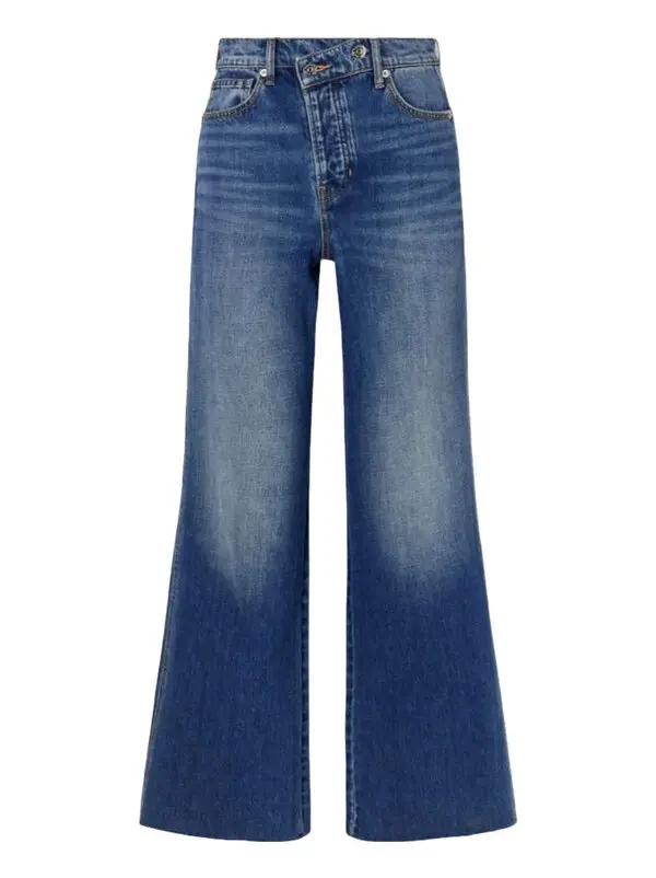 Veronica Beard Taylor High-rise Wide-leg Jeans - Blue