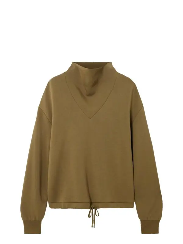 Varley Turtleneck Sweatshirt With Drawstring Hem - Brown