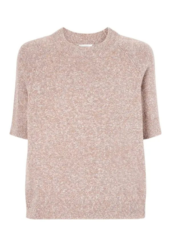 Varley Cotton And Linen-blend T-shirt - Nude