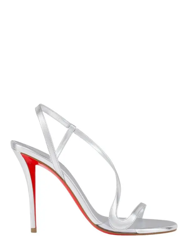 CHRISTIAN LOUBOUTIN Rosa Z Stiletto Heel Sandals - Silver