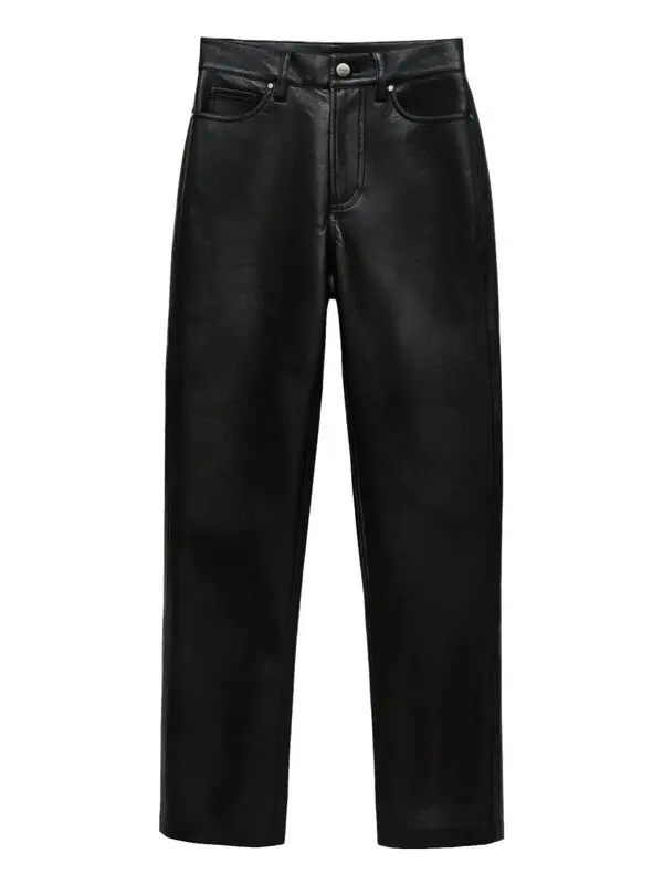 ANINE BING Straight Leg Trousers - Black