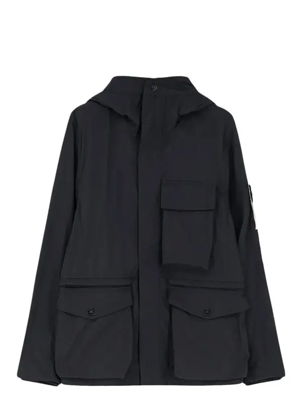 Stone Island Long-sleeved Jacket With Flap Pockets - Black