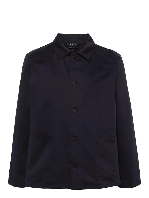 A.p.c. Twill Cotton Overshirt - Black