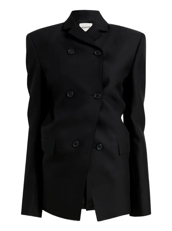 Khaite Rolo Double-breasted Blazer - Black
