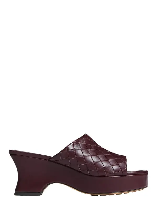Bottega Veneta Rosita Wedge Mule - Deep Mahogany