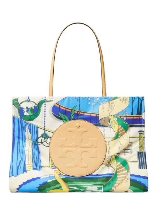 Tory Burch Ella Printed Tote Bag - Poolside Blue