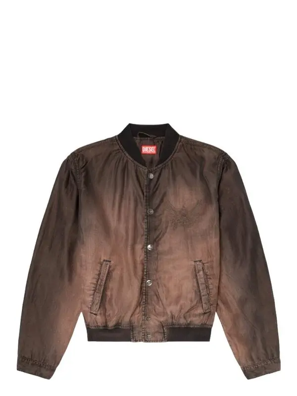 DIESEL® Embroidered Phoenix Bomber Jacket - Brown