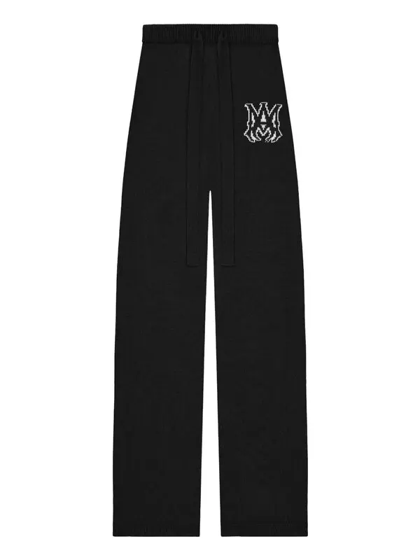 Amiri Ma Logo Wide Leg Sweatpants - Black