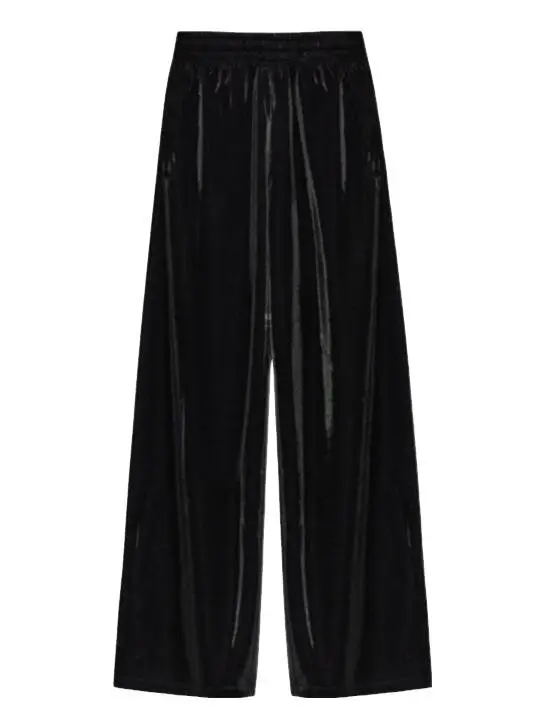 DIESEL® Wide-leg Elastic Waist Pants - Black