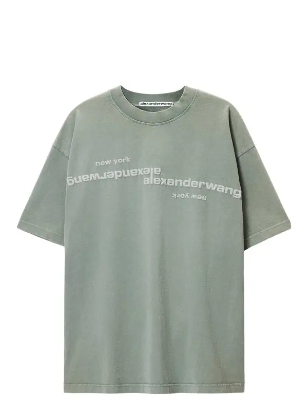 Alexander Wang Mirrored Logo Short-sleeved T-shirt - Gray