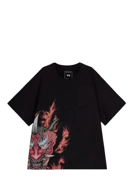 Y3 Flame Print T-shirt - Black