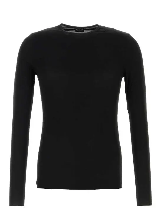 Gucci Long Sleeved Crewneck Knitted T-shirt - Black