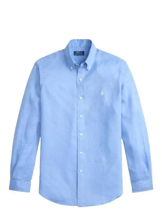 Polo Ralph Lauren Buttoned Linen Shirt - Blue