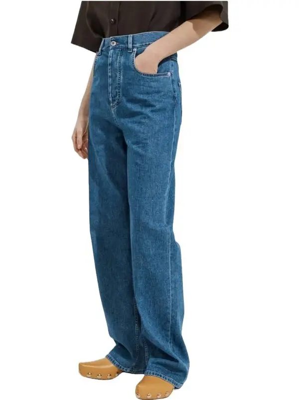 Bottega Veneta Wide Leg Jeans - Medium Blue