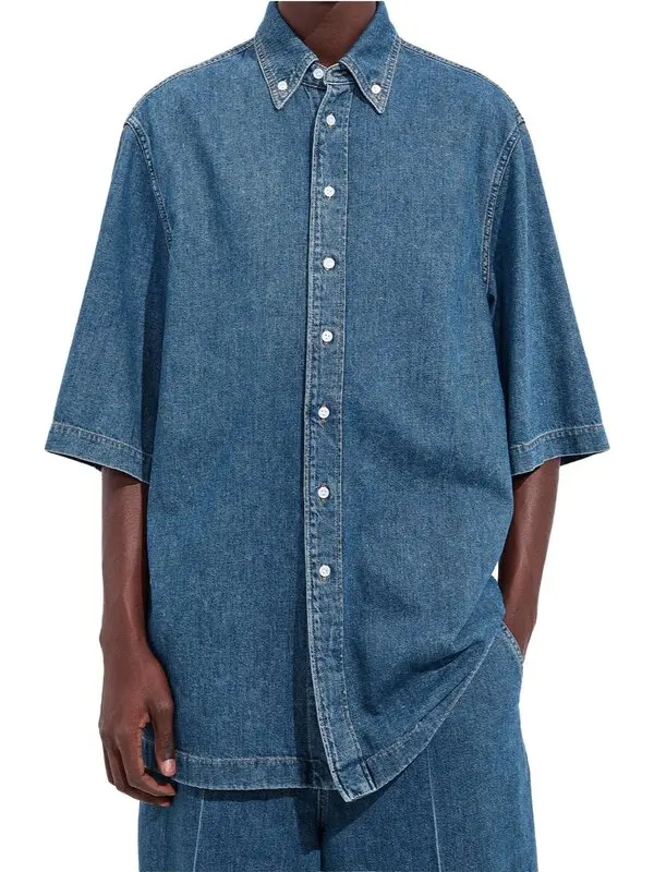 Bottega Veneta Atlantic Blue Denim Shirt - Medium Blue
