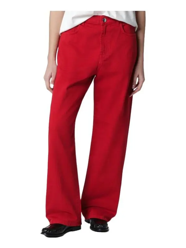 RÓHE Wide-leg Jeans With Belt Loops - Red