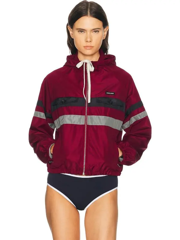 Miu Miu Seta Tec Jacket - Rosso