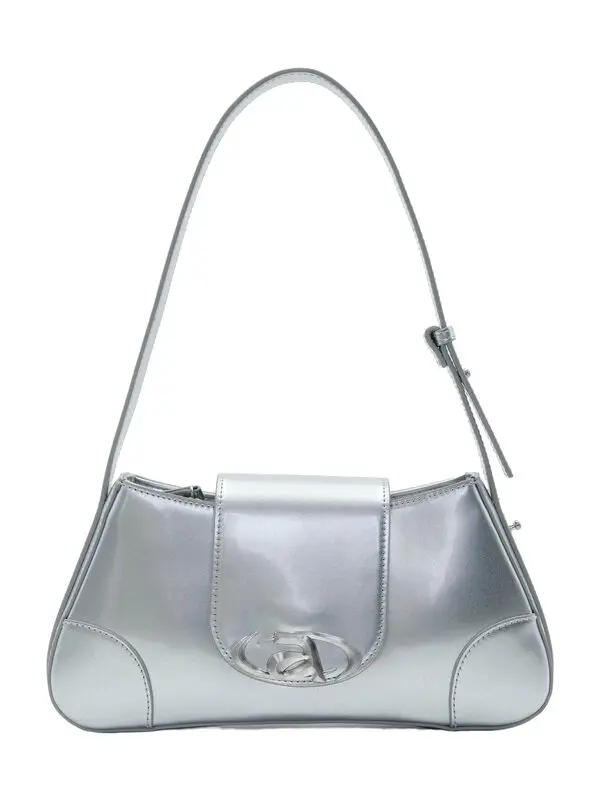 A BY ANYAH Aisha Liquid Metal Shoulder Bag - Silver
