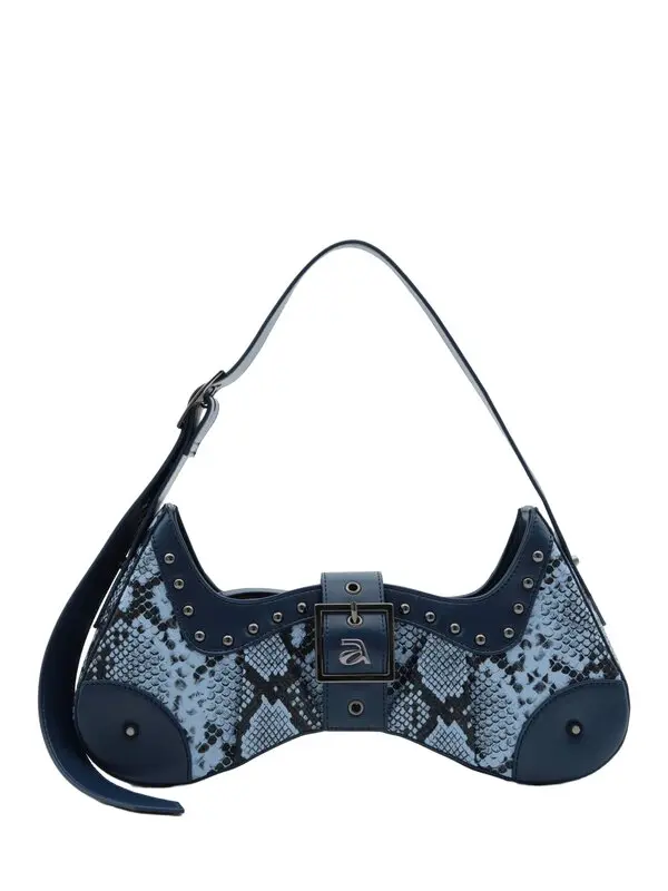 A BY ANYAH Archie Serpiente Azul Shoulder Bag - Blue