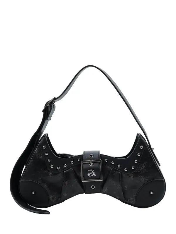 A BY ANYAH Archie Rock City Shoulder Bag - Black