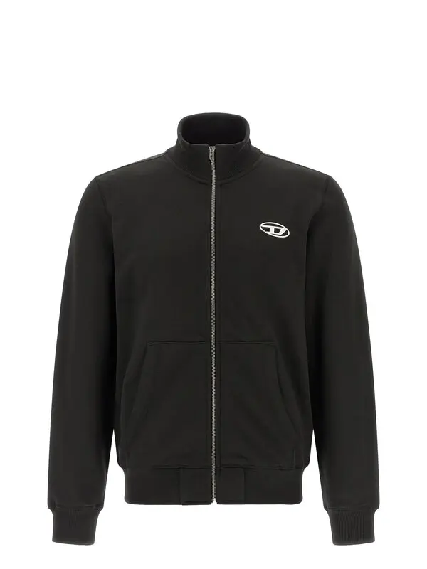 DIESEL® S-ginn-zip-iod Sweatshirt - Black