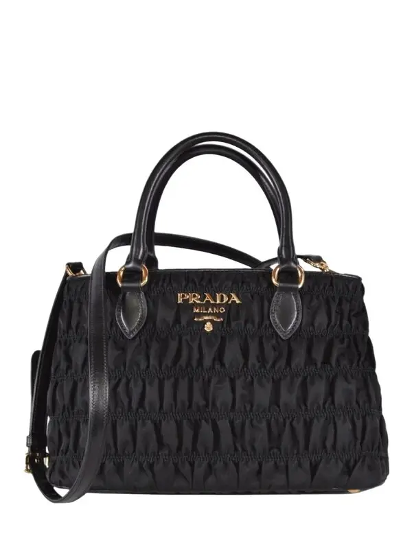 Prada Gaufre Nylon Handbag - Black