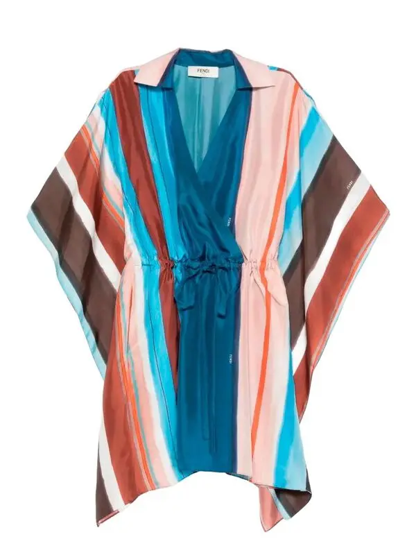 Fendi Habutai Striped Dress - Multicolor