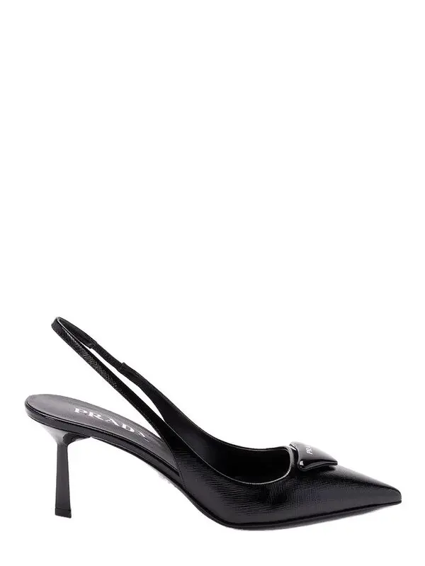 Prada Saffiano Patent Leather Slingback Pumps - Multicolor