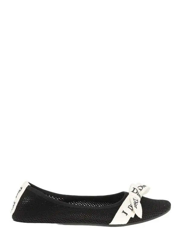 Dior Flat Shoes With Bow Detailing - Black