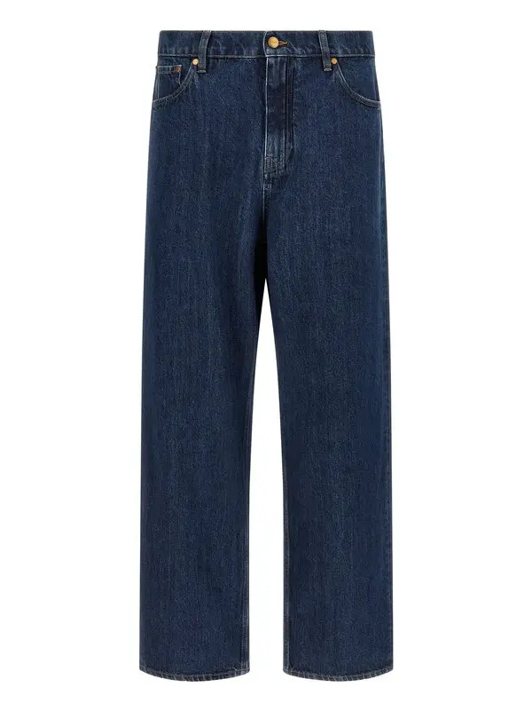 JIL SANDER Straight Leg Jeans In Cotton Denim - Blue