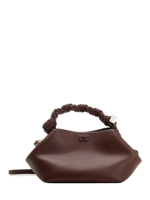 GANNI Bou Recycled Leather Handbag - Brown