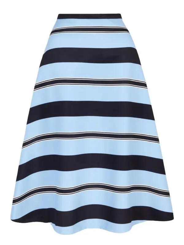 EMILIA WICKSTEAD Hallie Skirt In Striped Taffeta Faille - Blue