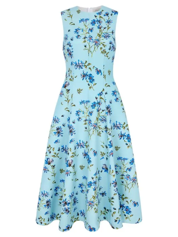 EMILIA WICKSTEAD Mara Dress In Magnolia Taffeta Faille - Blue