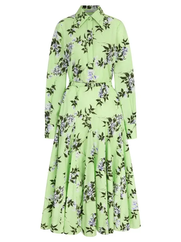 EMILIA WICKSTEAD Marione Printed Cotton Dress - Green