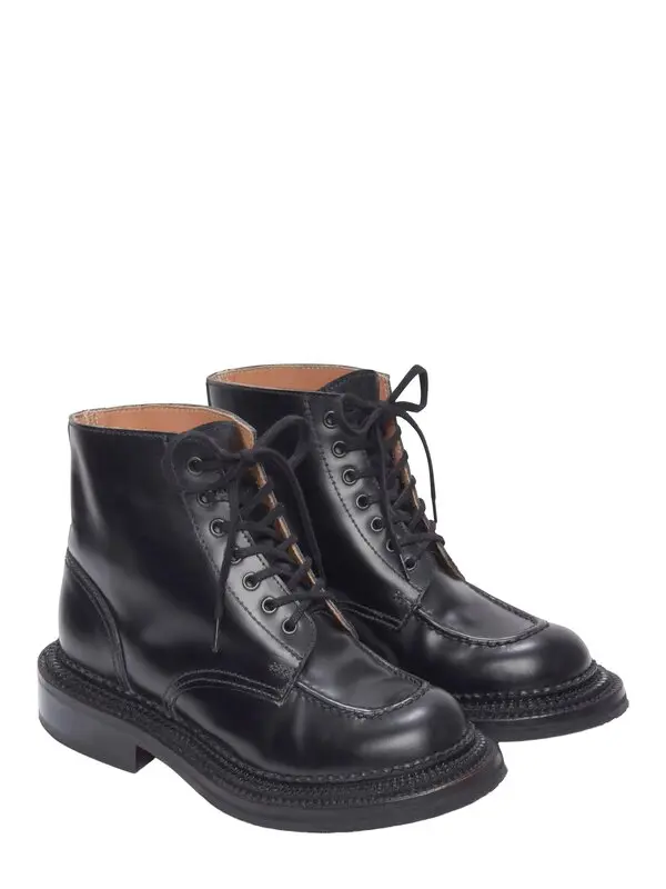 EMILIA WICKSTEAD Valdine Leather Boots - Black