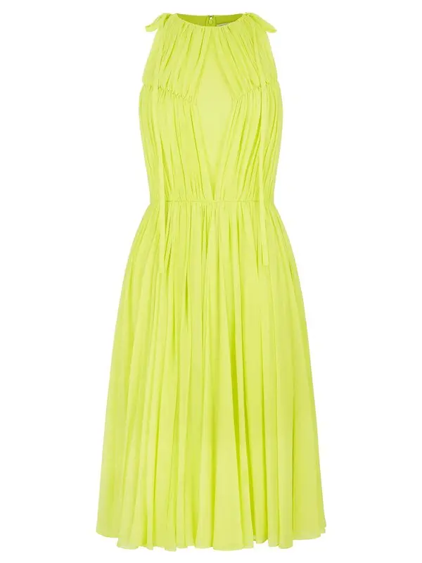 EMILIA WICKSTEAD Chiffon Crepe Wilson Midi Dress - Lime