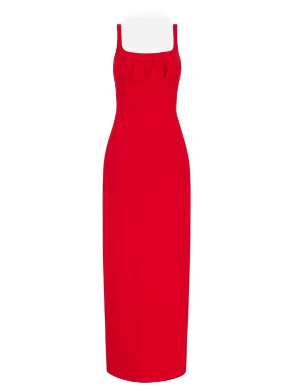 EMILIA WICKSTEAD Jianna Maxi Dress In Wool Crepe - Red