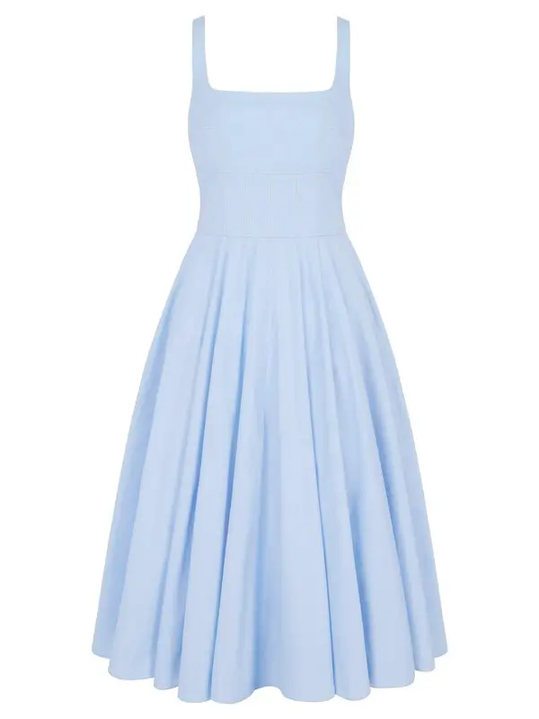 EMILIA WICKSTEAD Nikush Dress In Icy Denim - Blue
