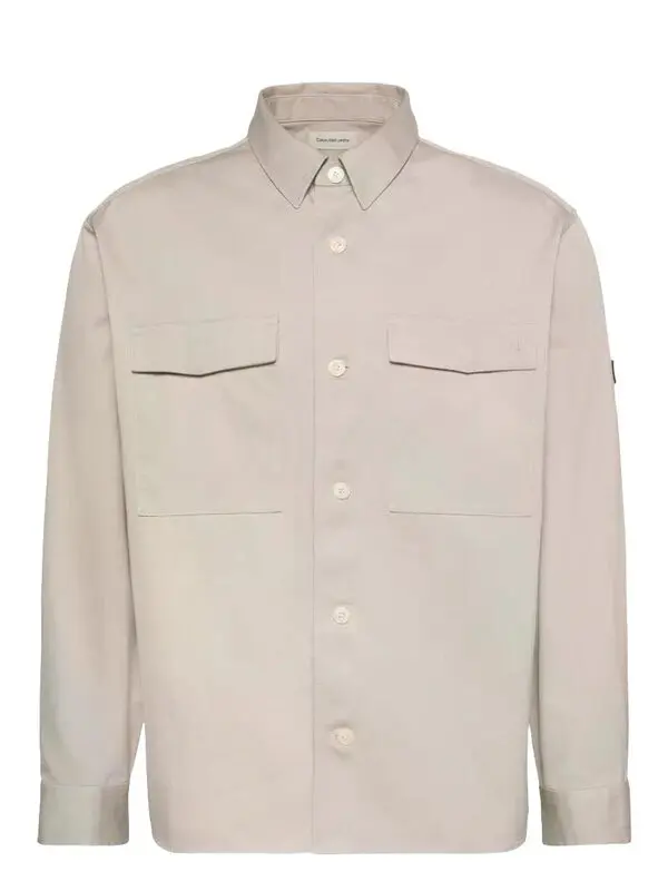 Calvin Klein Button-up Chest-pocket Overshirt - Neutrals