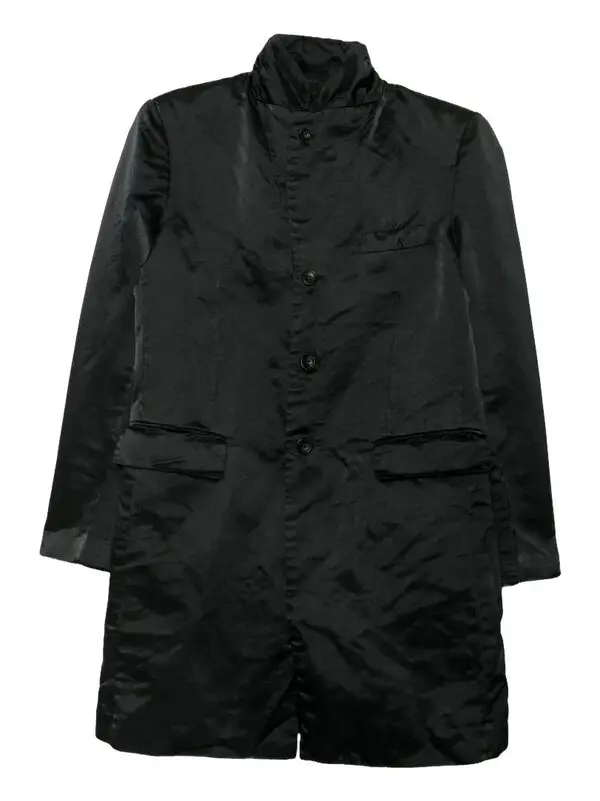 Comme Des Garçons Satin Finish Layered Effect Jacket - Black
